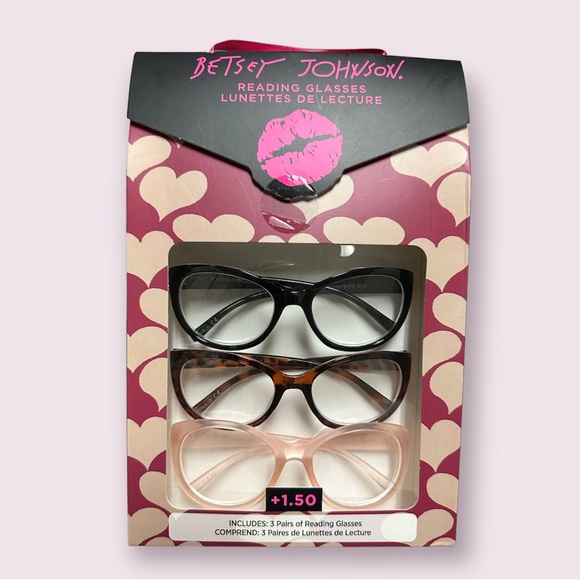 Betsey Johnson | Accessories | Betsey Johnson 3pck Reading Glasses Set ...